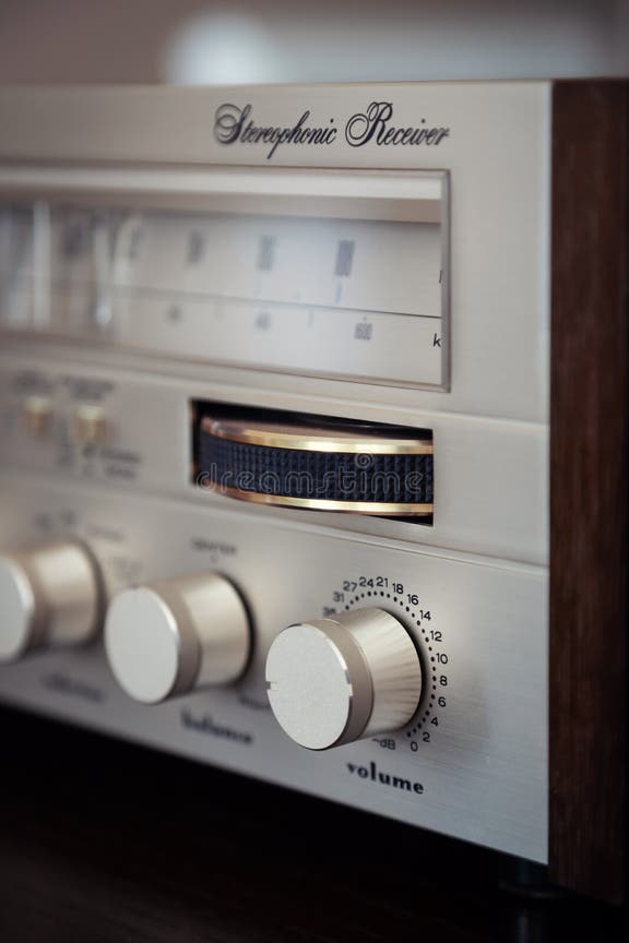 Vintage Stereo Component Front Panel Controls Stock Image - Image of ...