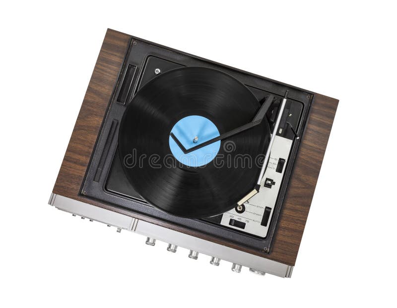 Vintage Turntable Portable Record Player Box Stock Photo - Image of ...