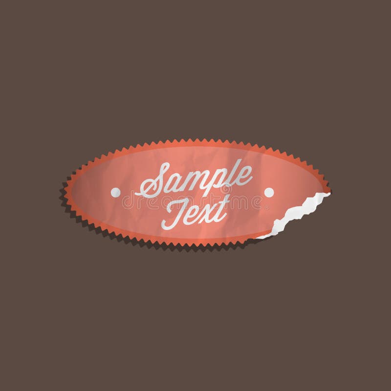 Vintage Sticker. Vector Illustration Decorative Design Stock Vector ...