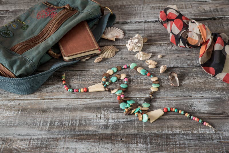 Vintage Still Life of Random Objects of Modern Woman Stock Image ...