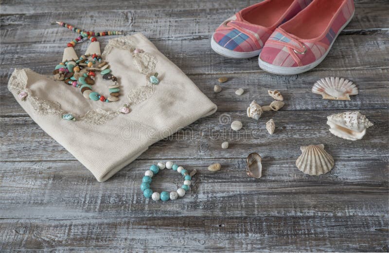 Vintage Still Life of Random Objects of Modern Woman Stock Image ...