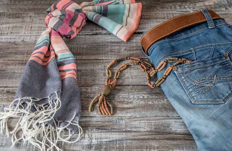 Vintage Still Life of Random Objects of Modern Woman Stock Photo ...