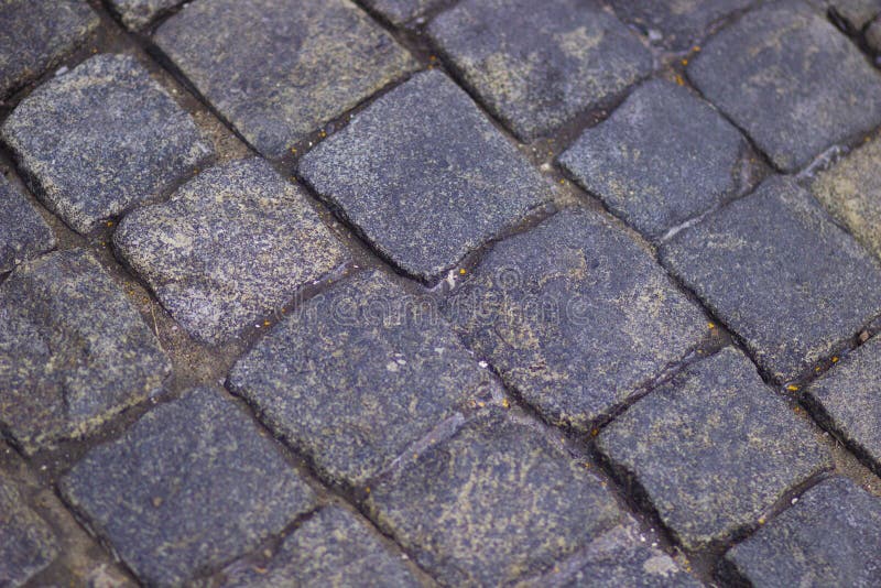Vintage Pavement Made of Rubble Stone in the Old Town Stock Photo ...