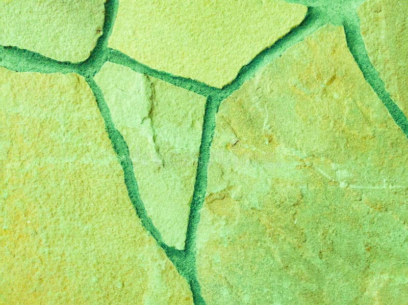 Vintage Stone Wall of Green Color. Green Background with the Texture of ...