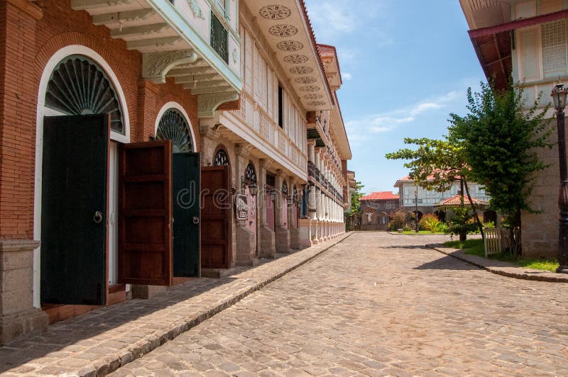 Vintage Street and Building Stock Image - Image of oldhouse, bataan ...