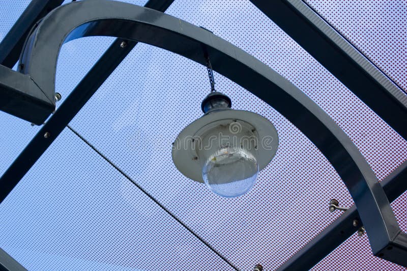 Vintage Street Lamp Close Up. Stock Photo - Image of bulb, stationary ...