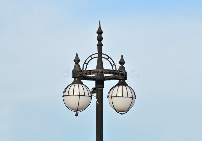 Vintage street light stock image. Image of blue, revival - 28225801