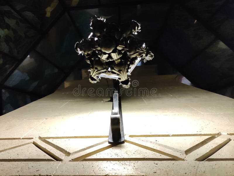 Vintage Street Light on a Stone Wall, Under the Light View Stock Photo ...