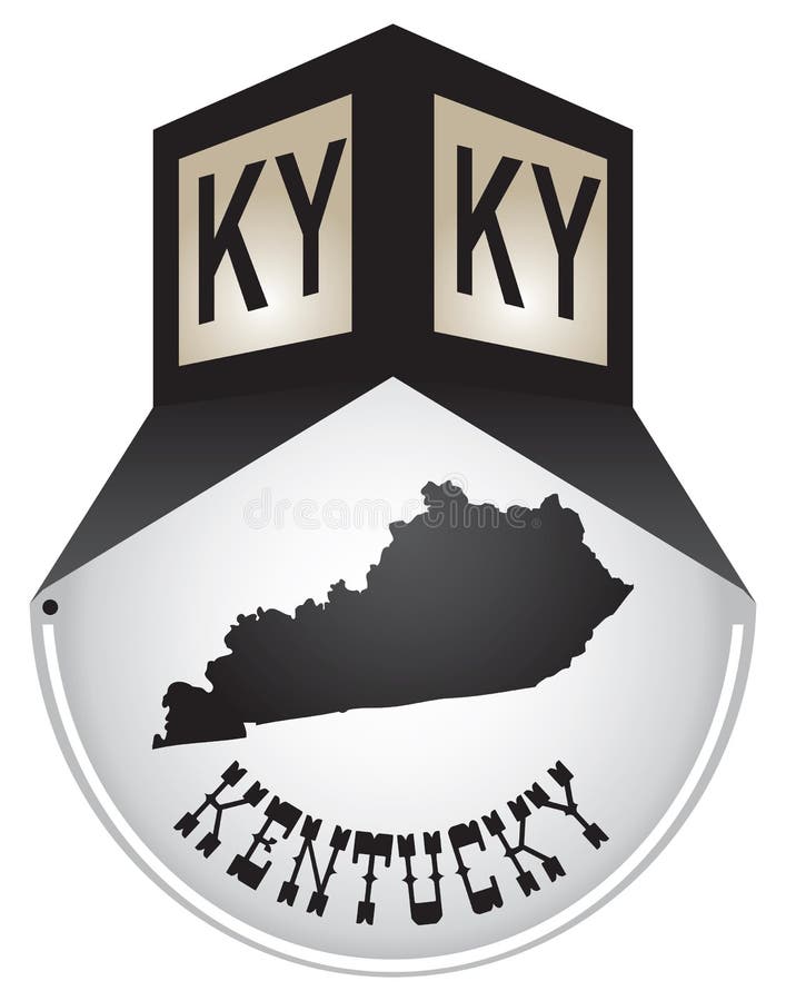 Vintage Street Sign for Kentucky Stock Vector - Illustration of america ...