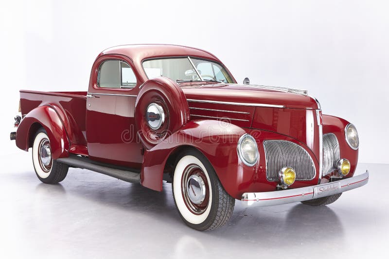 Vintage Studebaker Truck Isolated on White Editorial Stock Photo ...