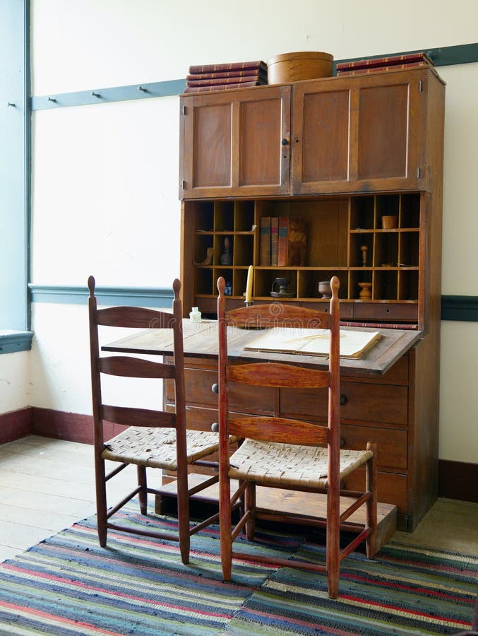 Vintage study stock image. Image of shelves, work, house - 20806881