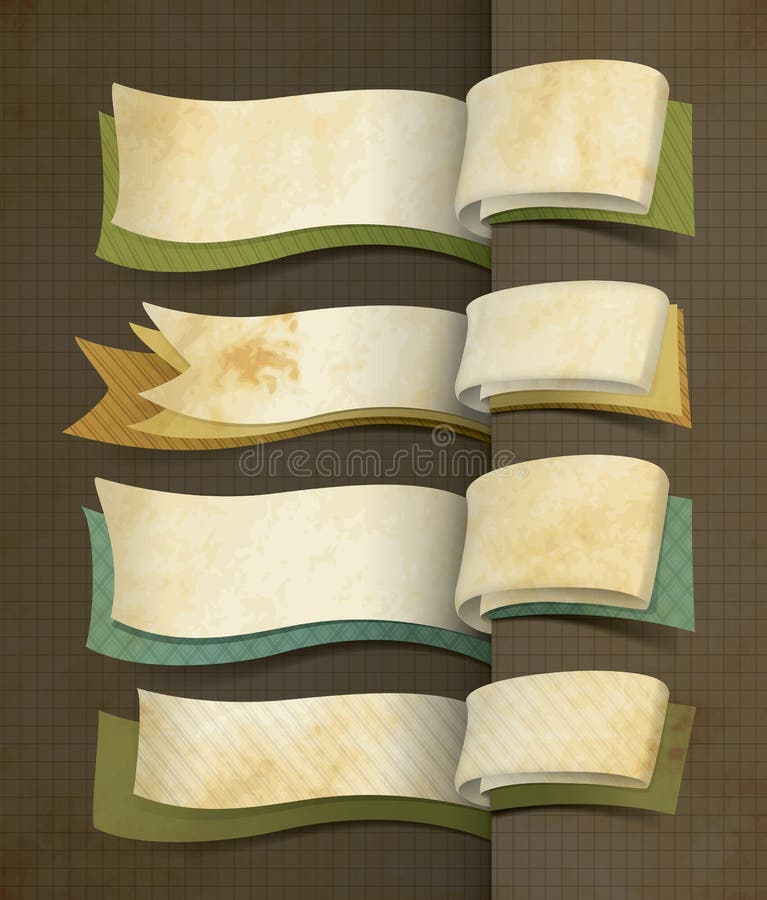 Vintage Style Banner Design Stock Illustration - Illustration of scroll ...