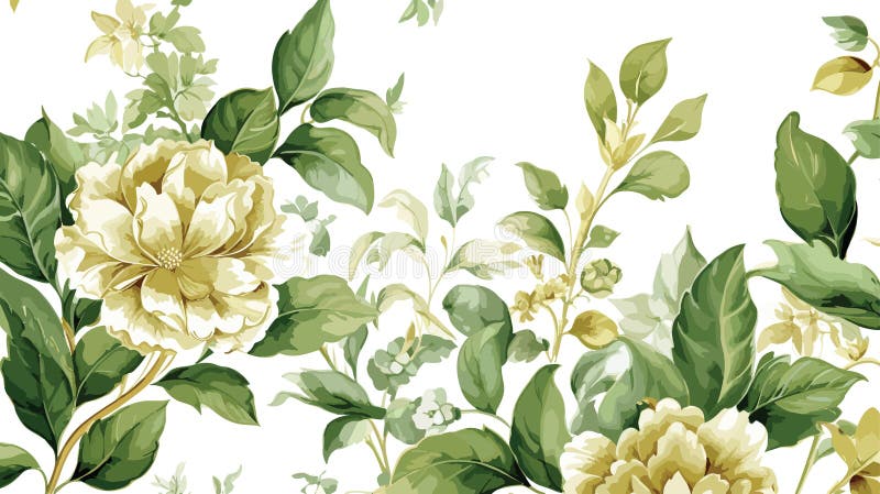 Vintage-Style Botanical Pattern: Classic Illustration with Timeless ...
