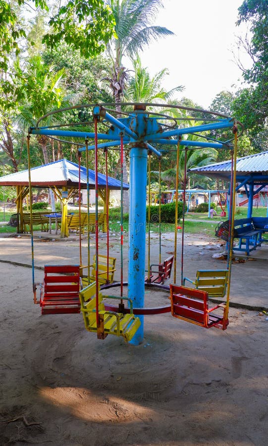 Vintage Style Carousel with Faded Paint and Rustic Charm Stock Photo ...