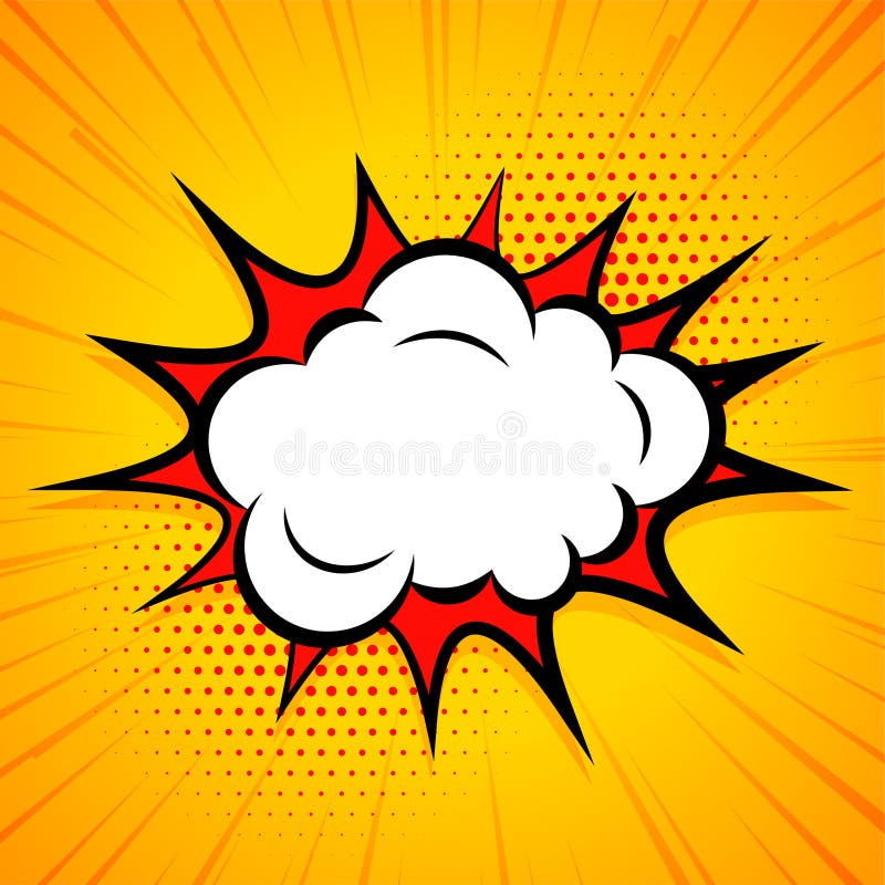 Vintage Style Cartoon Boom Bubble Abstract Background Design Stock ...