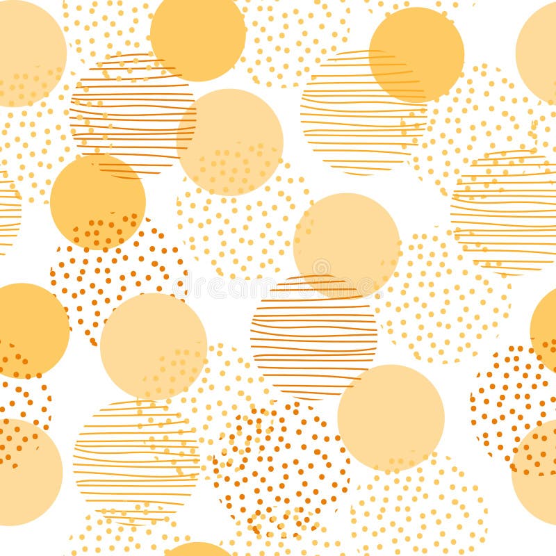 Vintage Style Circle Geometry Seamless Pattern. Illustration Surface ...