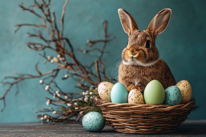 Vintage Style Easter Card Nostalgic Festive Design Theme Stock Photos ...