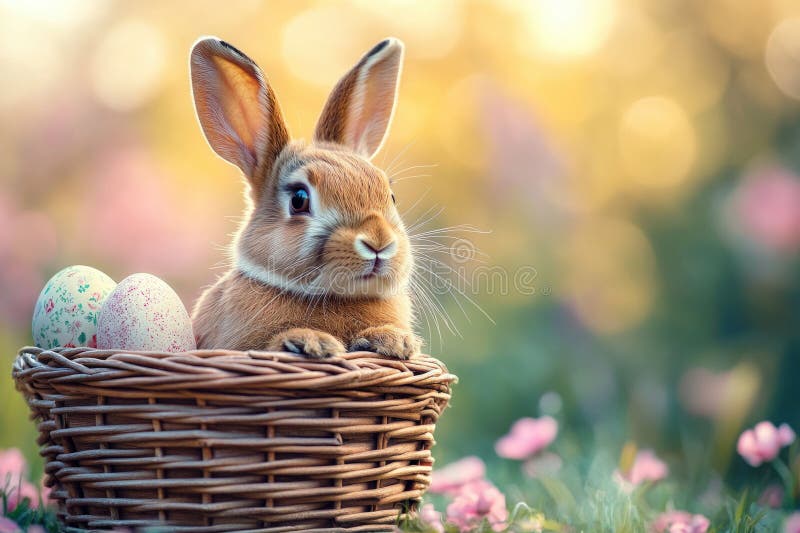 A Vintage Easter Postcard, Nostalgic and Festive, Design Theme Stock ...