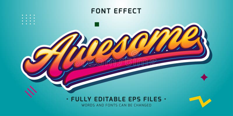 Vintage Style Editable Vector Sticker Text Effect Stock Vector ...