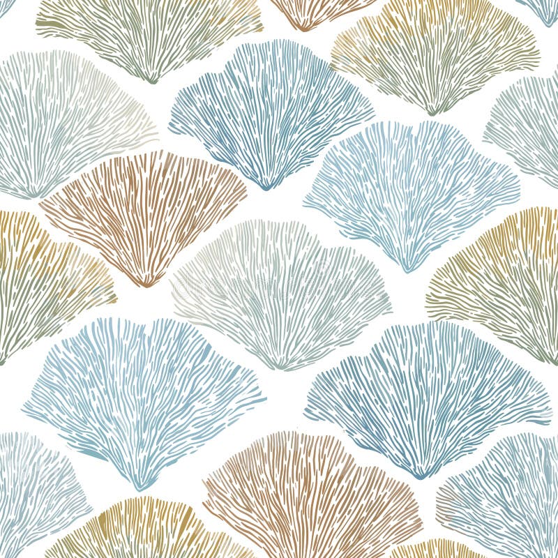 Vintage Style Elegant Floral Art Deco Seamless Fan Vector Pattern in ...