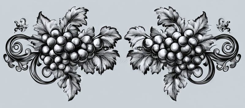 Vintage Style Engraving Illustration Grape Tree Stock Photos - Free ...