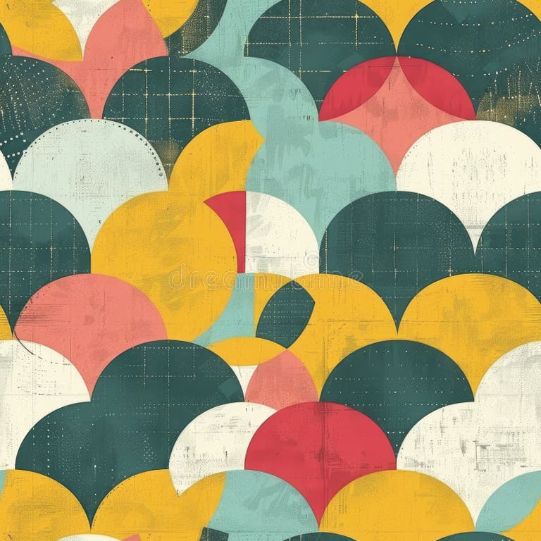 Vintage Style Geometric Pattern with Textured Overlays Stock Photo ...