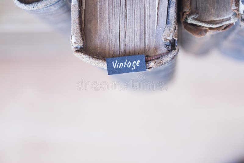 Vintage Style Idea - Lettering and Books Stock Photo - Image of ...