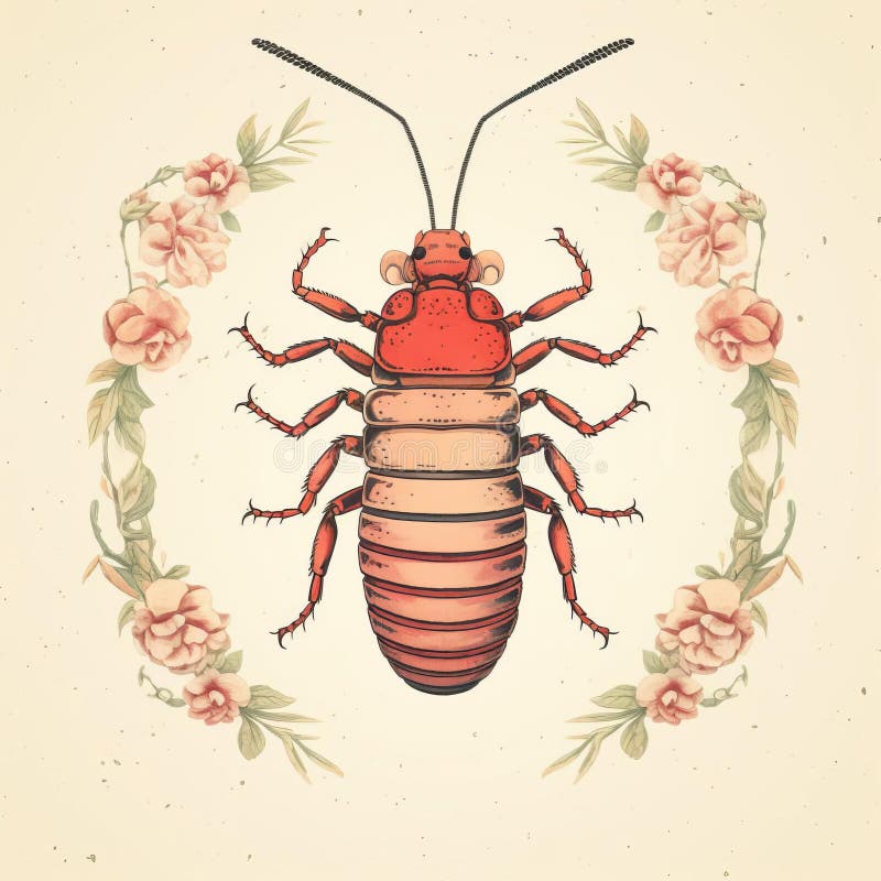 Vintage Style Illustration of Springtail on White Background Artwork ...