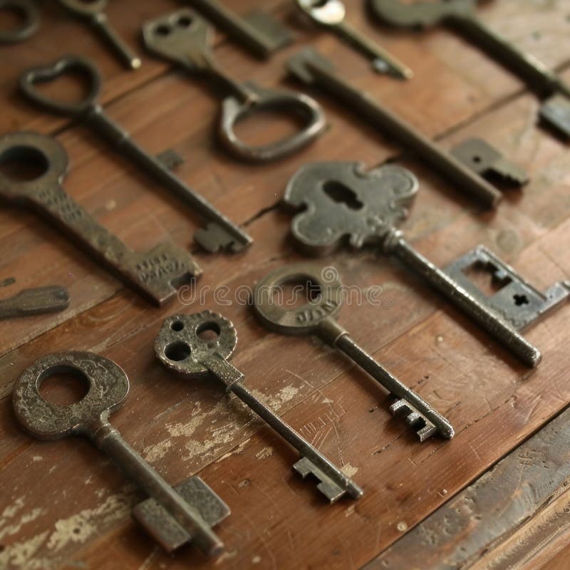 Vintage Style Keys and Locks Stock Photo - Image of charm, rare: 309684446