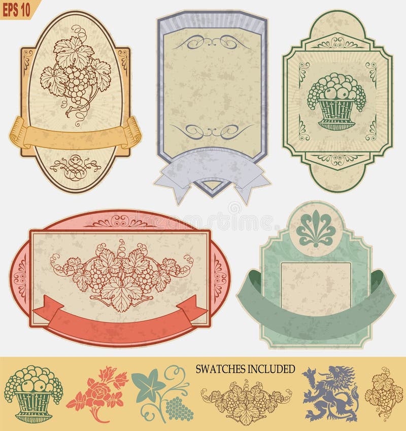 Vintage style label stock vector. Illustration of luxury - 15813359