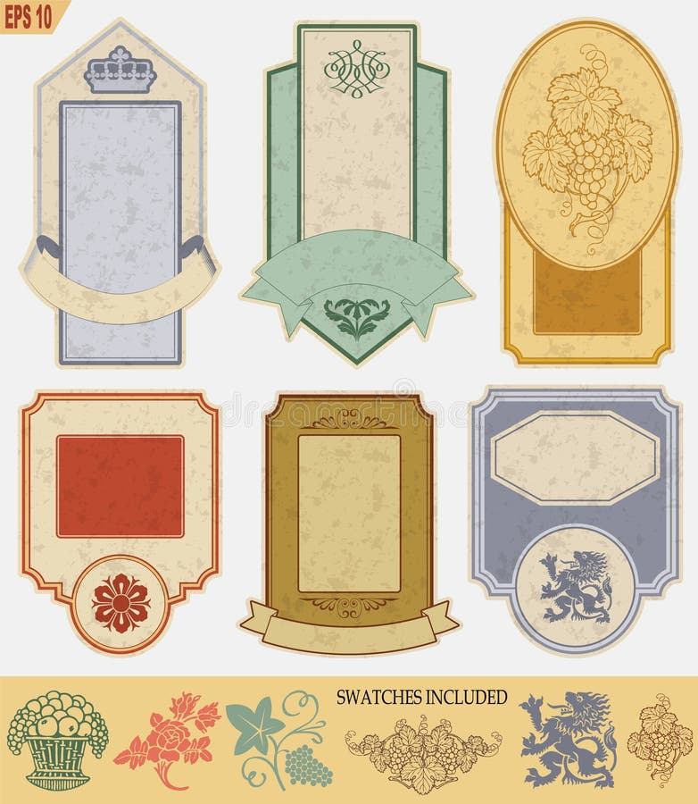 Vintage style label stock vector. Illustration of decorative - 14612953