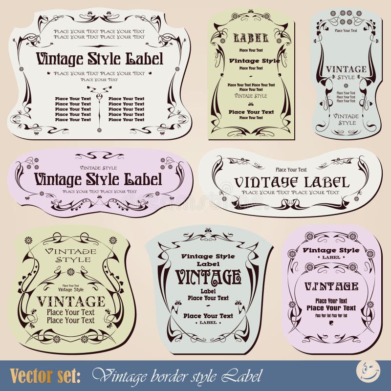 Vintage Labels Set (vector) Stock Vector - Illustration of engraving ...