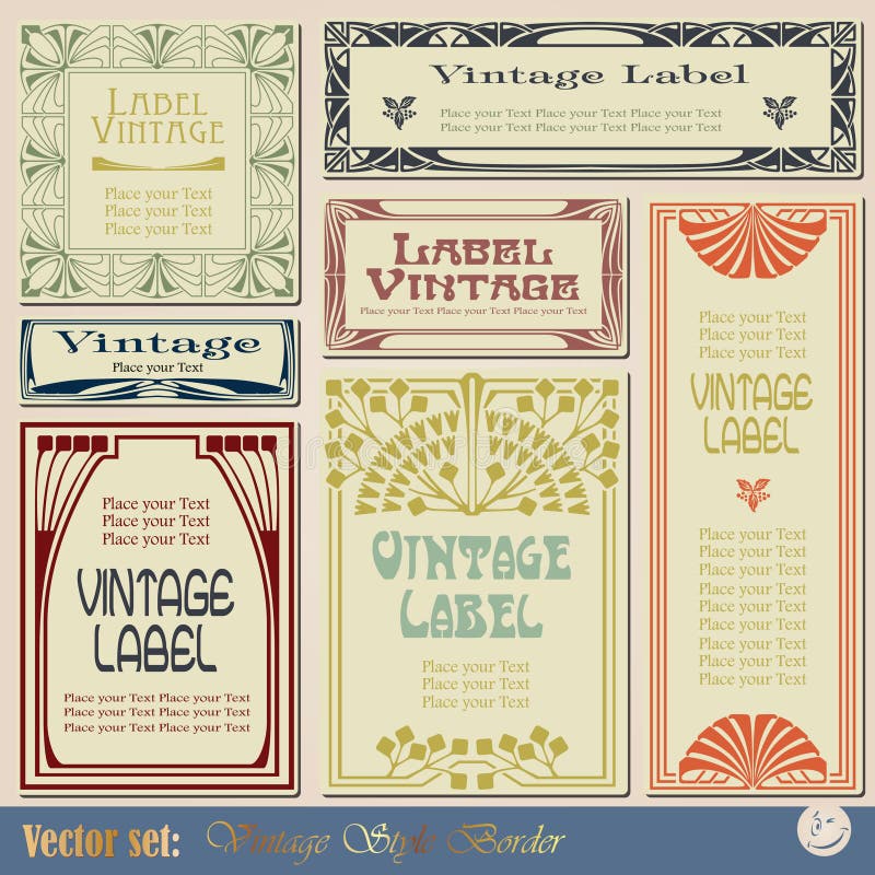 Vintage style labels stock vector. Illustration of label - 21632761