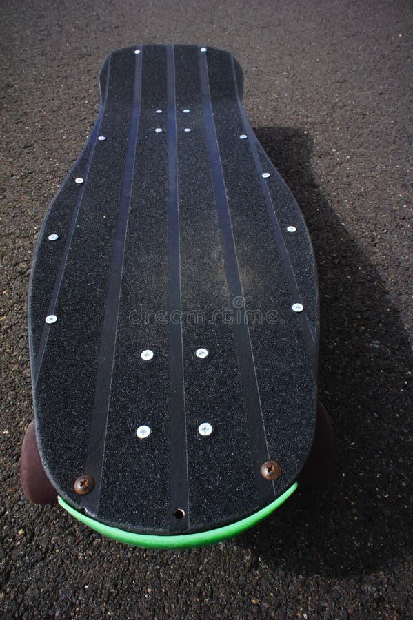 Vintage Style Longboard Black Skateboard Stock Photo - Image of style ...