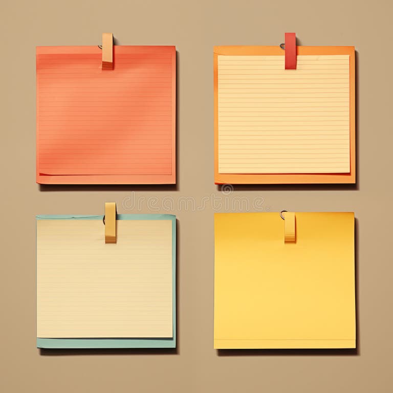 Digital Painting Collection Set of Vintage Note Paper Stock ...