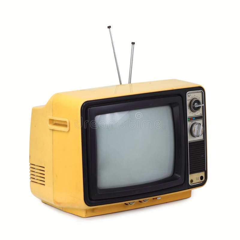 Vintage Style Old Television Stock Image - Image of electric, isolated ...