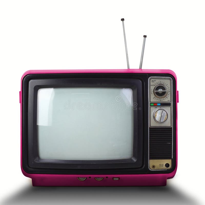 Vintage Style Old Television Stock Image - Image of retro, isolated ...
