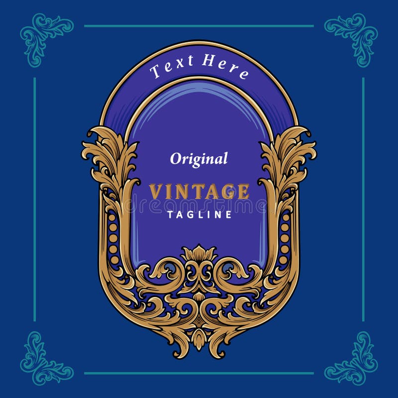 Vintage Style Packaging Label Design for Trademark Stock Vector ...