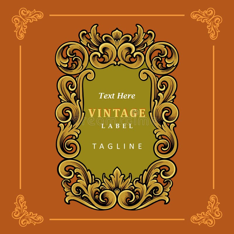 Vintage Style Packaging Label Design Stock Illustration - Illustration ...