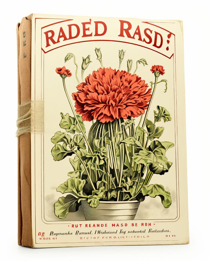 Vintage Style Red Seed Packet Stock Illustration - Illustration of ...
