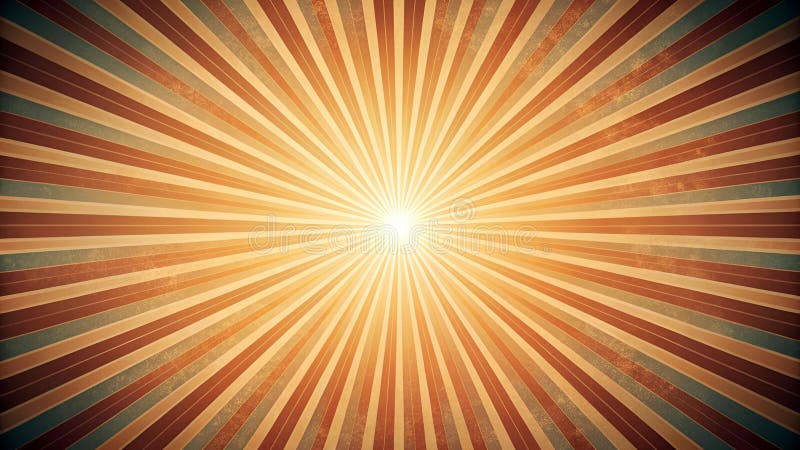 Vintage Style Sunburst Simple Lines of Diffused Light Stock Image ...