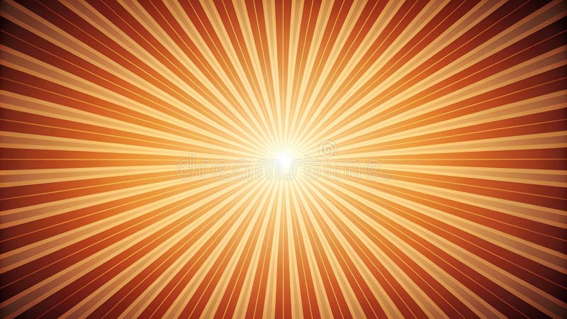 Vintage Style Sunburst Simple Lines of Diffused Light Stock ...