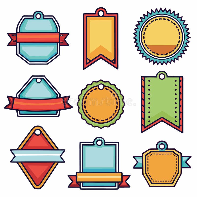 Vintage-style tag icons stock vector. Illustration of design - 397706835