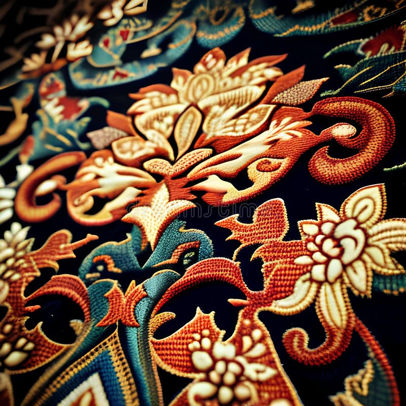 Vintage Style of Tapestry Fabric Pattern in Thai Style Stock ...