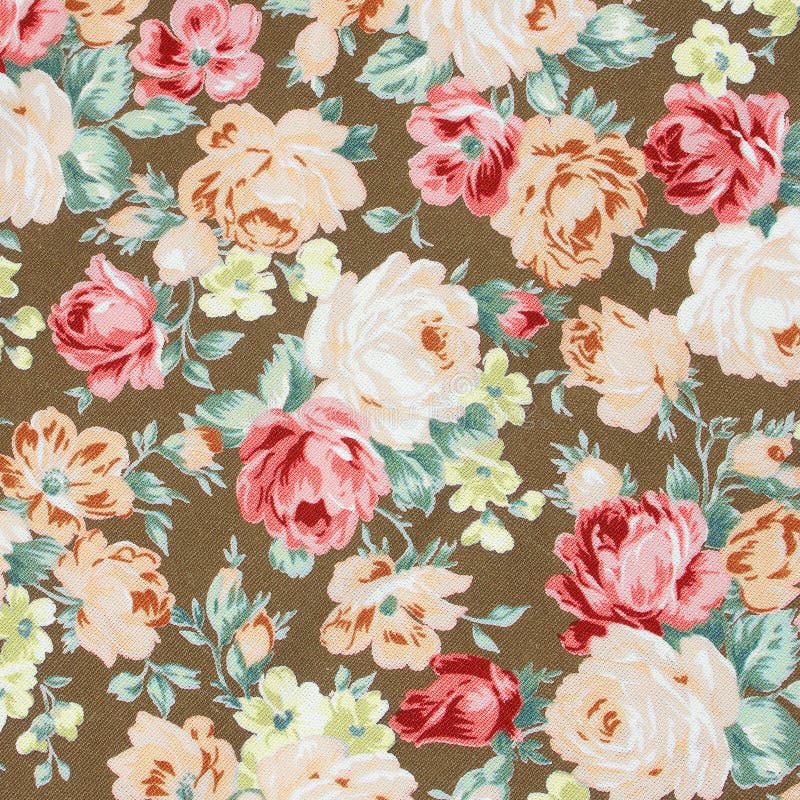 Vintage Style of Tapestry Flowers Fabric Pattern Background Stock Image ...