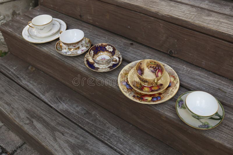 Vintage style tea sets stock image. Image of folk, ethnicity - 91801235