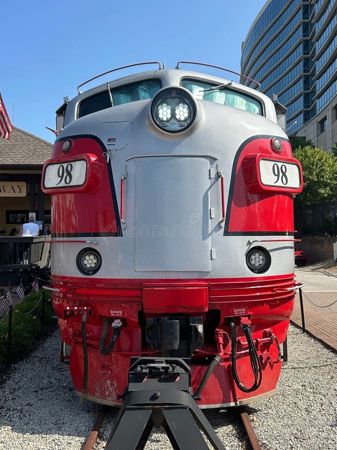 Vintage-style Train Travelling Along a Railway Track Located in Front ...