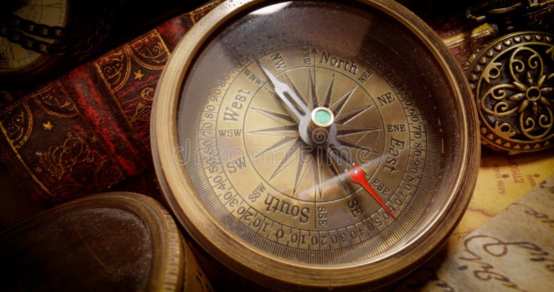 Vintage Style Travel and Adventure. Vintage Old Compass and Other ...
