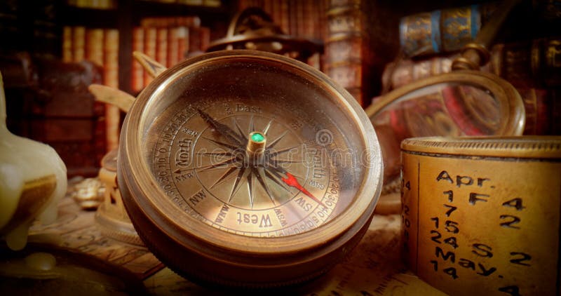 Vintage Style Travel and Adventure. Vintage Old Compass and Other ...