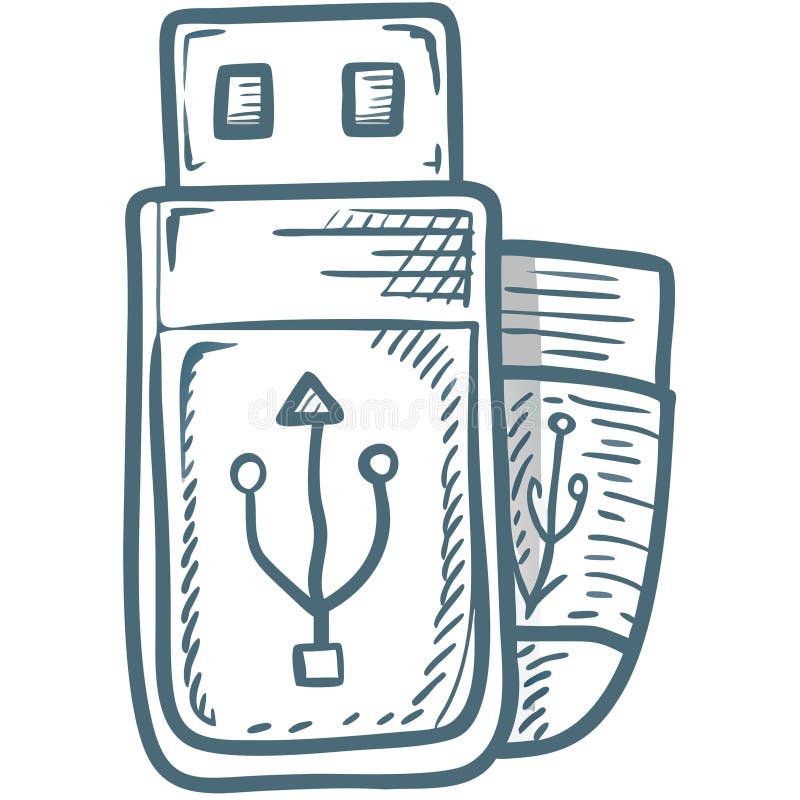 Vintage Style USB Flash Drive for Technology and Data Storage Concepts ...